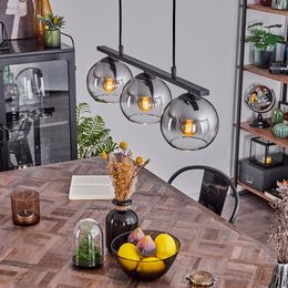 hofstein Koyoto Pendelleuchte Glas 15 cm Rauchfarben, 3-flammig