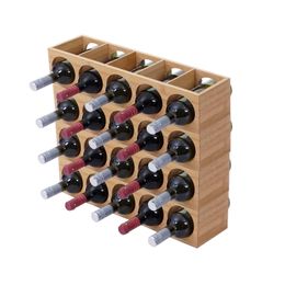 Weinregal MCW-B89, Flaschenständer Flaschenregal Weinflaschenständer, Bambus 53x14x13cm ~ 4 Stück