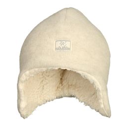 Pickapooh - Woll-Mütze JONAS FLEECE mit Plüschfutter in natur melange, Gr.50