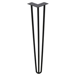 VINGO - 4x Hairpin Legs Möbelbeine Tischläufer schwarz Hairpin Legs 3 Bügel, für Esstisch 35cm