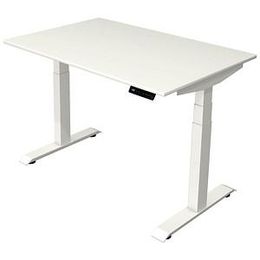 Kerkmann Move 4 elektrisch höhenverstellbarer Schreibtisch weiß rechteckig, T-Fuß-Gestell weiß 120,0 x 80,0 cm