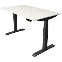 Kerkmann Move 4 elektrisch höhenverstellbarer Schreibtisch weiß rechteckig, T-Fuß-Gestell grau 140,0 x 80,0 cm