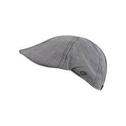 Chillouts Schiebermütze Kyoto Hat Flat Cap mit feinem Karomuster, grau