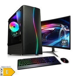 Weinhaus Markus Kiebel Gaming PC mit 23.8 Zoll TFT Cobra 10 Intel Core i5-10600KF, 32GB DDR4, NVIDIA RTX 3050 6 GB, 1TB SSD, Windows 11