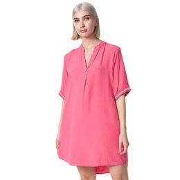 PM SELECTED Damen Longbluse Leichtes Longshirt Bluse mit B&uuml;ndchen & Galonstreifen in Einheitsgr&ouml;&szlig;e PM23