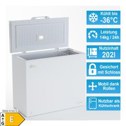TroniTechnik® Gefriertruhe Kühltruhe BORGAR PRO mit 2in1 Gefrier- und Kühlfunktion 210 Liter, 223kwh/Jahr LED-Licht