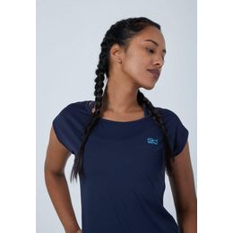 SPORTKIND Funktionsshirt Tennis Loose Fit Shirt Mädchen & Damen navy blau
