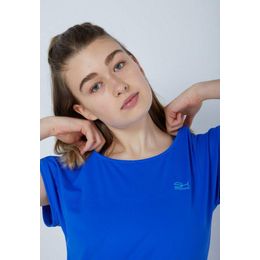 SPORTKIND Funktionsshirt Tennis Loose Fit Shirt Mädchen & Damen kobaltblau