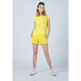 SPORTKIND Funktionsshirt Tennis Loose Fit Shirt Mädchen & Damen gelb