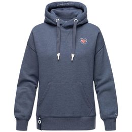 Navahoo Damen Kapuzensweatshirt Stylischer Damen Hoodie im Oversize-Look Goldfee
