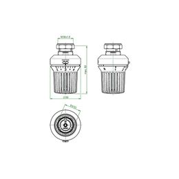 Oventrop Thermostat Uni XH 7-28 C, x 1-5, Flüssig-Fühler, weiß 1011364