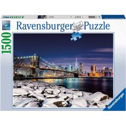 Ravensburger Puzzle Winter in New York, 1500 Puzzleteile, Made in Germany, FSC® - schützt Wald - weltweit, bunt
