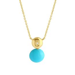 JAMELLI Kette mit Anh&auml;nger &raquo;925/- Sterling Silber&laquo; gelb 42+3cm Kette 925 Silber vergoldet