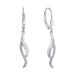 Vivance Paar Ohrhänger »925-Sterling Silber rhodiniert Zirkonia« weiß + weiß one-size Elegante Ohrhänger aus 925/- Sterling Silber rhod