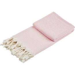 done.® Hamamtücher Calina, Hamam Frottier (1-St), saugfähige Frottier-Innenseite, ideal als Sauna- oder Strandtuch, rosa|weiß