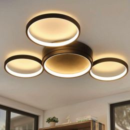 Led Deckenleuchte Wohnzimmer Deckenlampe - Warmweiß Küchenlampen 29W Modern Deckenbeleuchtung mit 4 Ringe Design Wohnzimmerlampe Deko