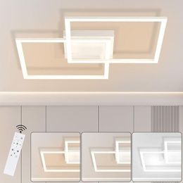 ZMH - led Deckenlampe Dimmbar Wohnzimmerlampe - Wohnzimmer Deckenleuchte Modern Design Schlafzimmerlampe mit Fernbedienung 52W Küchenlampe Kristall
