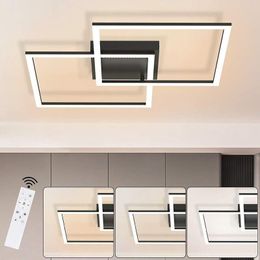 ZMH - led Deckenlampe Dimmbar Wohnzimmerlampe - Wohnzimmer Deckenleuchte Modern Design Schlafzimmerlampe mit Fernbedienung 52W Küchenlampe Kristall