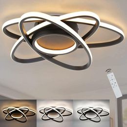 ZMH - Deckenlampe Dimmbar led Wohnzimmer Deckenleuchte: Küchenlampe 77W mit Fernbedienung Wohnzimmerlampe 3000K - 6500K Modern Design