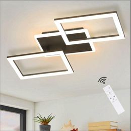 Led Deckenleuchte Wohnzimmer Deckenlampe: Schlafzimmerlampe Dimmbar Modern Lampe mit Fernbedienung Deckenbeleuchtung Kristall Küchenlampe