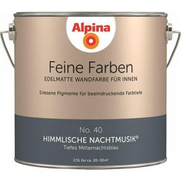 Feine Farben No. 40 Himmlische Nachtmusik 2,5 l tiefes mitternachtsblau edelmatt Wandfarbe - Alpina