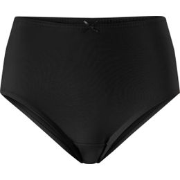 wäschepur Damen Taillenslip in Single-Jersey-Qualität schwarz, Größe 42