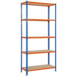 Simonrack Schwerlastregal MADERCLICK MEGAPLUS 5 8425437077579 orange, blau 120,0 x 50,0 x 200,0 cm