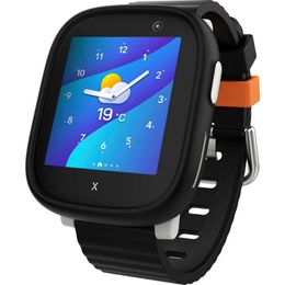 XPLORA X6Play Kinder Smartwatch (3,86 cm/1,52 Zoll, Android Wear), inkl. Connect Sim Karte & Panzerglass Displayschutz, schwarz