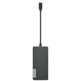 Lenovo Notebook Dockingstation USB-C 7-in-1 Hub - Dockingstation Passend für Marke: Lenovo Yoga, IdeaPad, Thinkpad integrierter Kartenleser