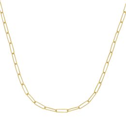 Goldkette Luigi Merano "lange diamantierte Ankerglieder, Gold 585" Halsketten Gr. 45 cm, Gelbgold 585, goldfarben (gold) Damen Goldketten