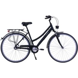 Cityrad HAWK Bikes "HAWK Citytrek Lady Premium" Fahrräder Gr. 48 cm, 28 Zoll (71,12 cm), schwarz Alle Fahrräder