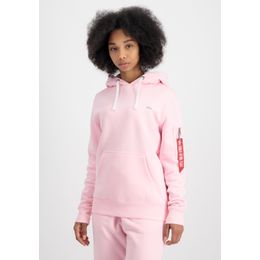 Hoodie Alpha Industries "ALPHA Men - Hoodies Unisex EMB Hoody" Gr. XS, pink (pastel pink) Herren Sweatshirts