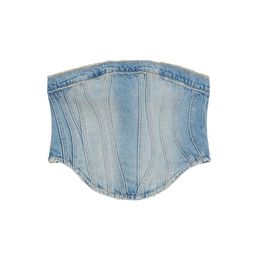 Bershka Top Damen Gr&ouml;&szlig;e L blue denim