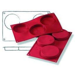Gastro Schneider Silikon-Backformen "Biskuit" 300 x 175 mm, rot | Mindestbestellmenge 4 Stück