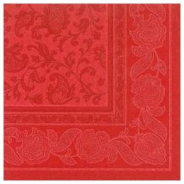 Gastro Papstar 50 Servietten "ROYAL Collection" 1/4-Falz 40 cm x 40 cm rot "Ornaments" | Mindestbestellmenge 5 Stück