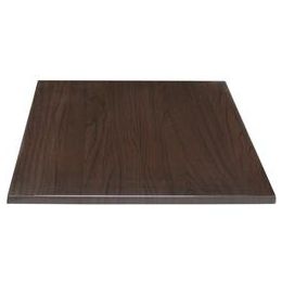 Gastro Bolero Tischplatte dunkelbraun 700x700 mm