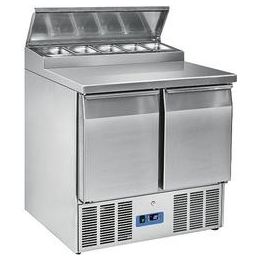 Gastro Mastro Saladette mit 2 Türen GN 1/1, 5x GN 1/6 h=150 mm, 0°/+8°C