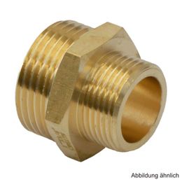 OTTO Wasserrohr Rotguss Doppelnippel mit Gewinde, reduziert, breite Ausführung, 1" x 1