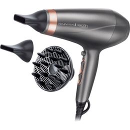 Remington Haartrockner AC8820 E51 Keratin Protect Dryer, 2200 W, Ionenpflege, inkl. 2 Stylingdüsen & Diffusor, grau