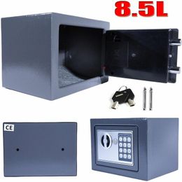 Dayplus - Grau 8.5L Elektronischer Safe Tresor Möbeltresor Geldschrank Digital & Schlüssel