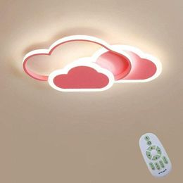 32W LED-Deckenleuchte, kreative Wolken-Deckenleuchte, dimmbare Fernbedienung 3000K6000K, L42W25H6cm Ultradünne rosa Wolken-Deckenleuchte, für