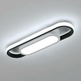 Led Deckenleuchte 24W, Modern Kreative Weiße Deckenlampe, 6000K Kaltweiß Led Deckenleuchte, für Schlafzimmer Wohnzimmer Flur Balkon Küche(L40CM x