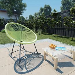 MAISONCHIC Gartenstuhl Gartensessel Outdoor-Acapulco-Stuhl Stuhl für Garten Terrasse Balkon Poly-Rattan Grün DE69362