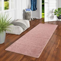 Snapstyle - Hochflor Velours Läufer Teppich Luna Altrosa - 100x200 cm