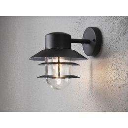 Konstsmide Moderne led Außen Wandlaterne hängend, Aluminium Schwarz, Höhe 24cm