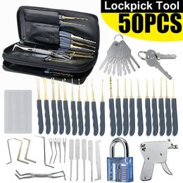 Mustool Praxis Schlüsselextraktor Entsperren Schlosser Lock Pick Vorhängeschloss Lockpick Tool Kits 50PCs Blau