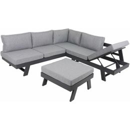 Lounge-Set Donna 3-teilig grau meliert - Garden Pleasure