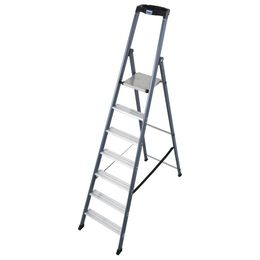 Krause Stehleiter 'SePro S' 1 x 7 Stufen eloxiert