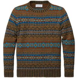 Eribé Eribé Herrenpullover gemustert S Braun
