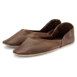Werner Schuhe Damen-Reisepantoffel Leder